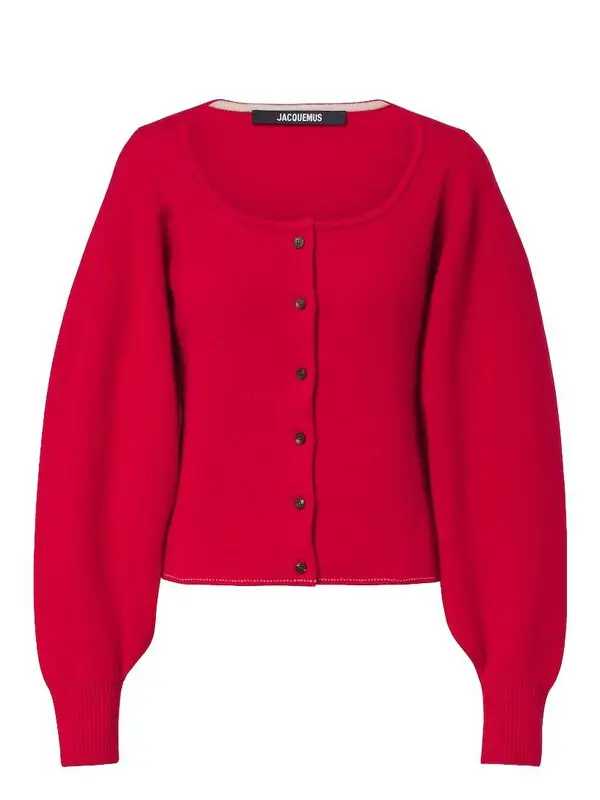 Jacquemus Tempo Wool And Cashmere Cardigan - Red