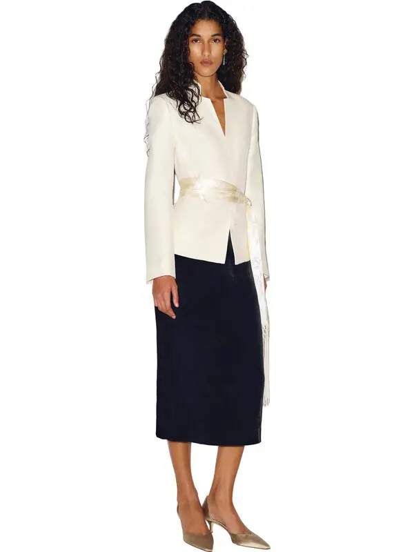 REFORMATION Helen Velvet Skirt - Black