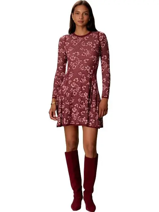 Rebecca Taylor Daleney Jacquard Sweater Dress - Cotto/blush