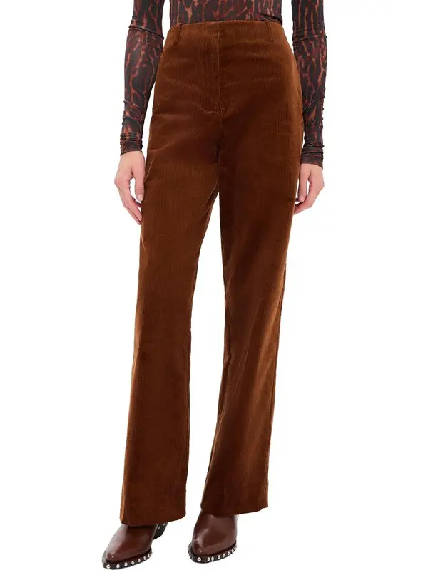 GANNI Corduroy Trousers - Tortoise Shell