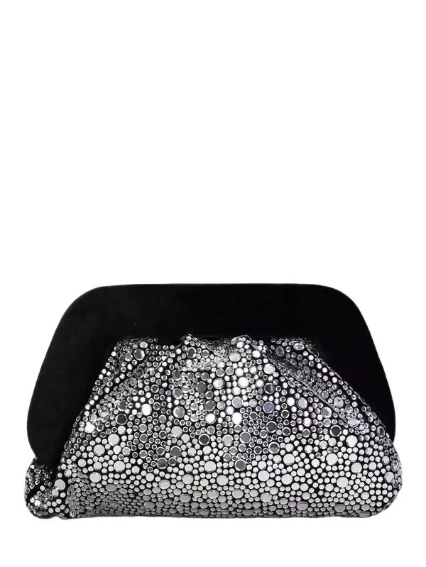 TWENTY FOURHAITCH Unicornis Crystal-embellished Clutch Bag - Silver