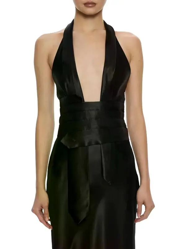 Christopher Esber Reyer Tie-fastening Gown Maxi Dress - Black
