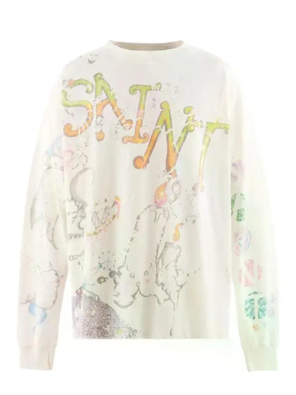 SAINT MXXXXXX X Coco Star Sims Graphic-print T-shirt - Neutrals
