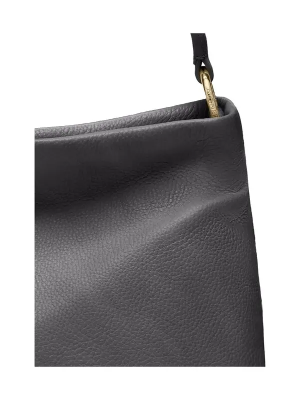 AIGNER Small Paola Leather Shoulder Bag - Grey
