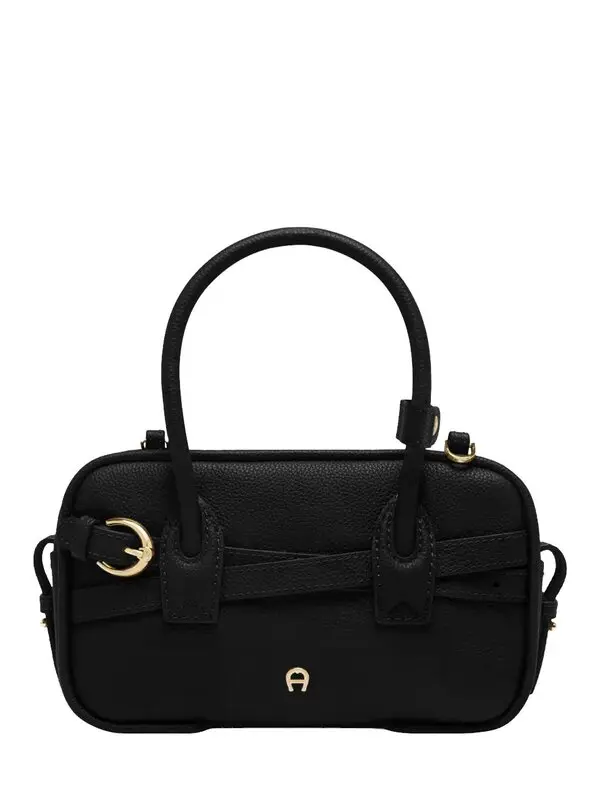 AIGNER Xs Whip Cintura Buckle-detail Leather Shoulder Bag - Black