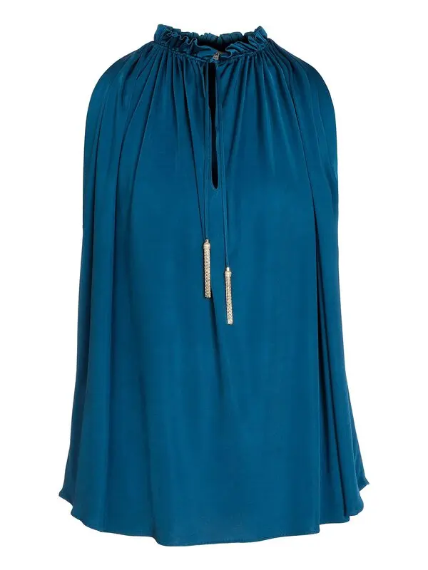 Balmain Sleeveless Jersey Top - Blue