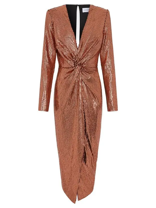 16Arlington Vesta Midi Dress - Copper