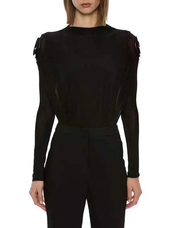 Christopher Esber Aurelia Sculpted Spiral Bodysuit - Black