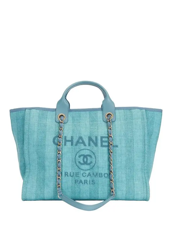 FWRD RENEW Chanel Medium Deauville Tote Bag - Blue