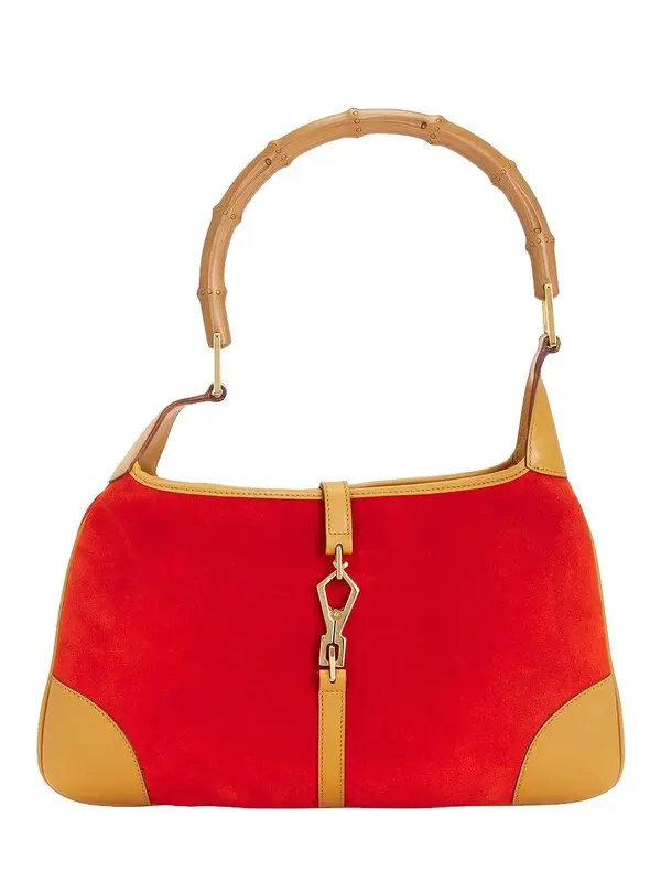 FWRD RENEW Gucci Bambo Jackie Shoulder Bag - Red