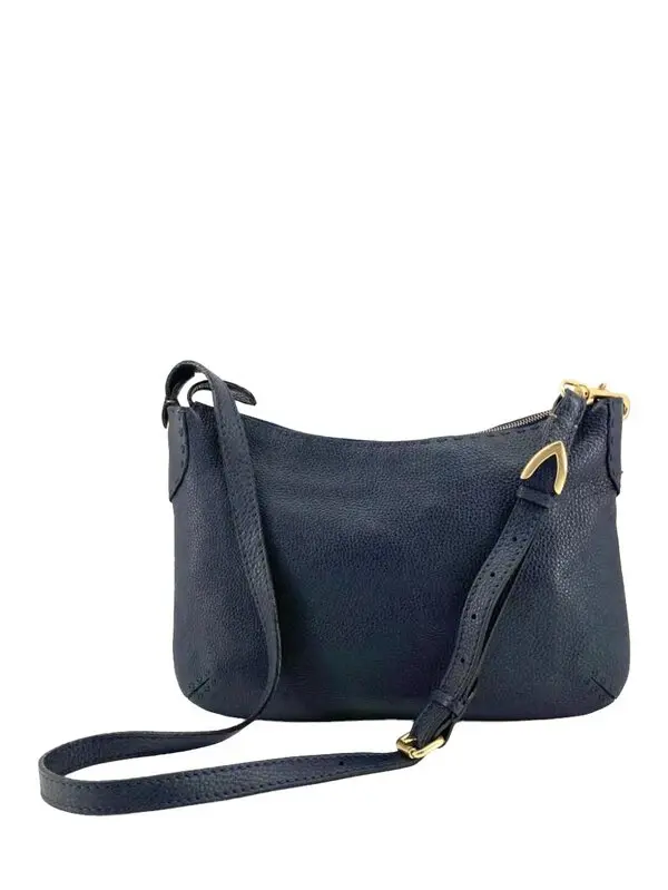 Fendi 2000-2010 Medium Leather Selleria Crossbody Bag - Blue