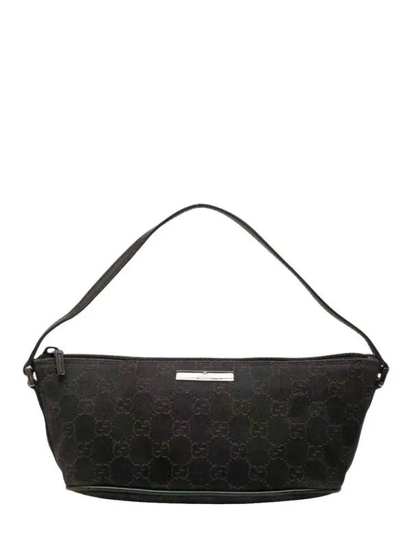 Gucci 2000-2015 Gg Denim Boat Shoulder Bag - Brown
