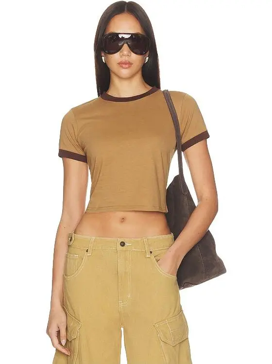 Lioness Kaia Tee In Brown - Camel