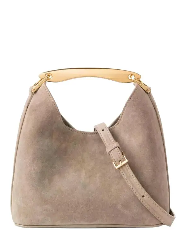 ELLEME Small Boomerang Suede Shoulder Bag - Neutrals
