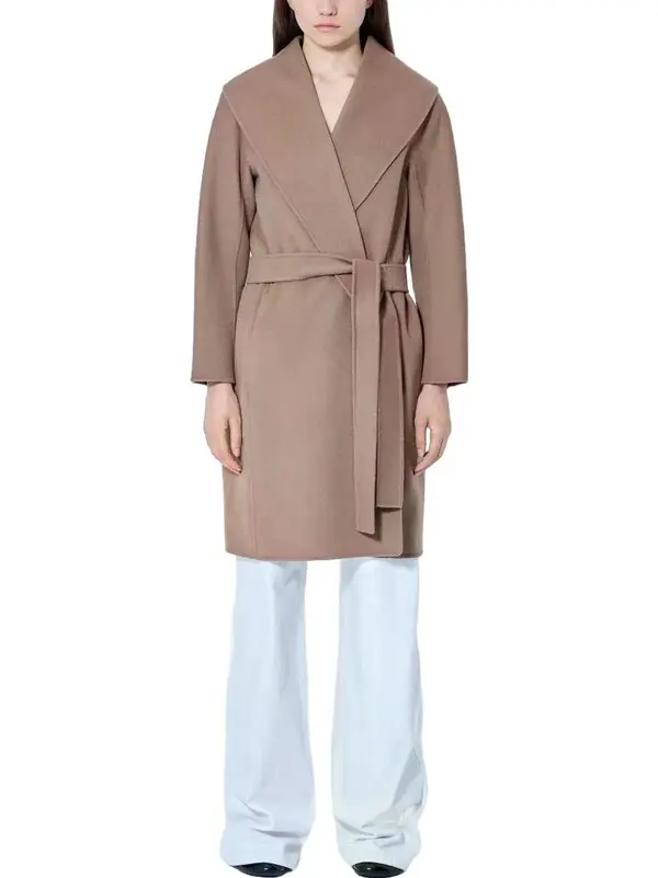 Max Mara Belted Wrap Coat - Neutrals