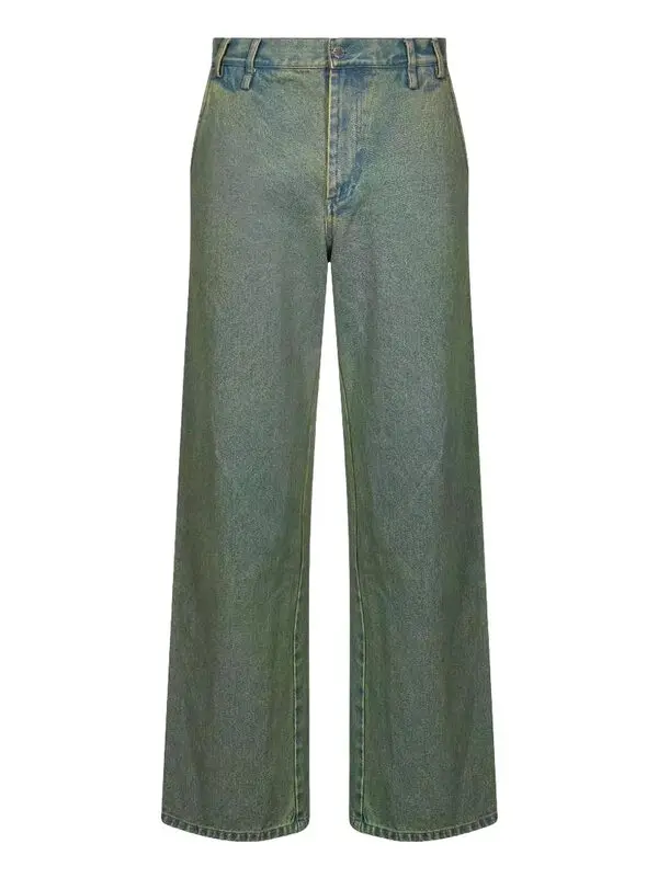 SONG FOR THE MUTE Faded Straight-leg Jeans - Blue