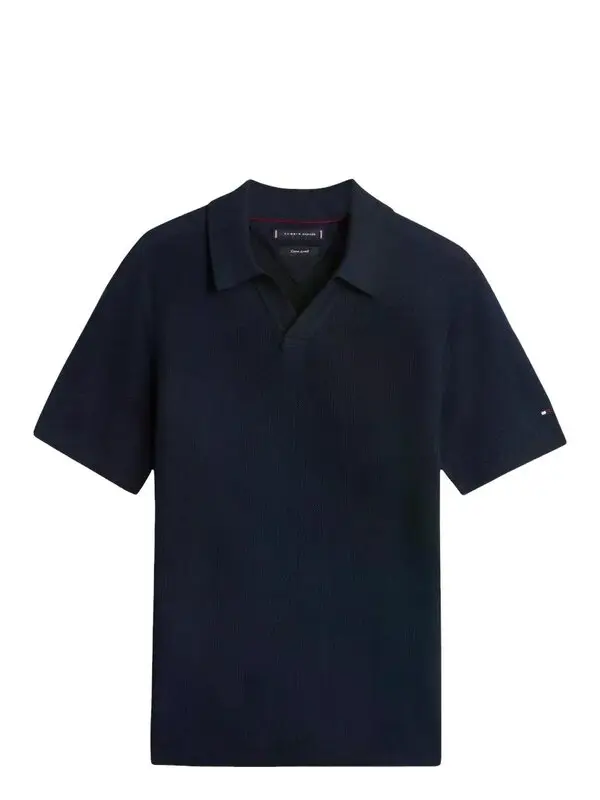 Tommy Hilfiger Honeycomb-knit T-shirt - Blue