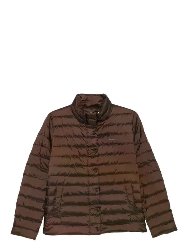 Gant Zip-up Puffer Jacket - Brown
