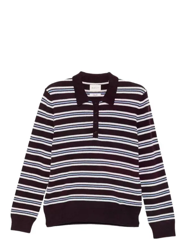 Gant Striped Wool Sweater - Red