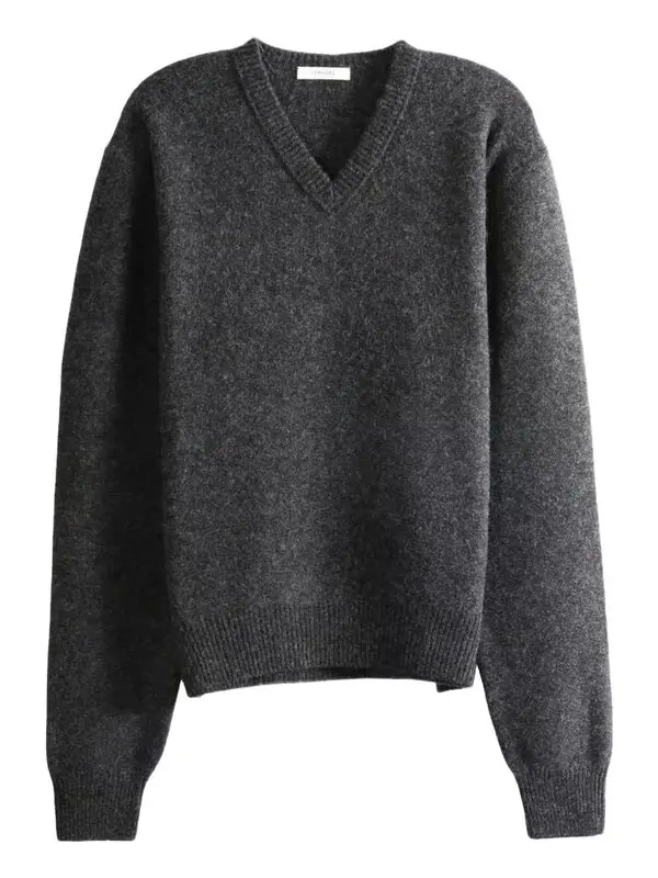 LEMAIRE V-neck Wool Sweater - Grey
