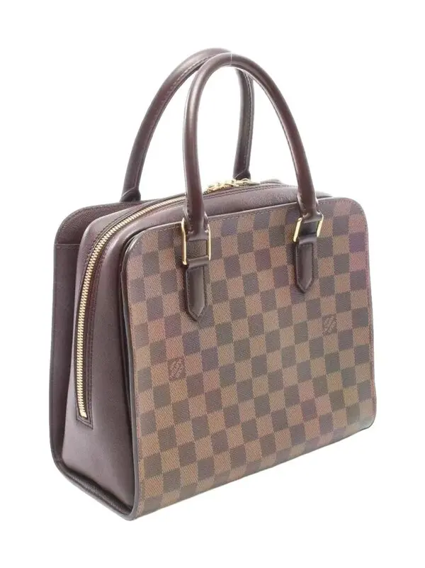 LOUIS VUITTON 2006 Triana Damier Ebene Tote Bag - Brown