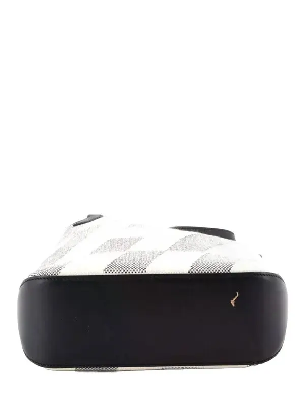 Hermès Cabas H En Biais Tote Canvas With Leather 27 Shoulder Bag - Black