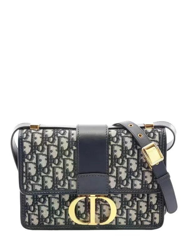 Dior 2010s 30 Montaigne Oblique Shoulder Bag - Blue