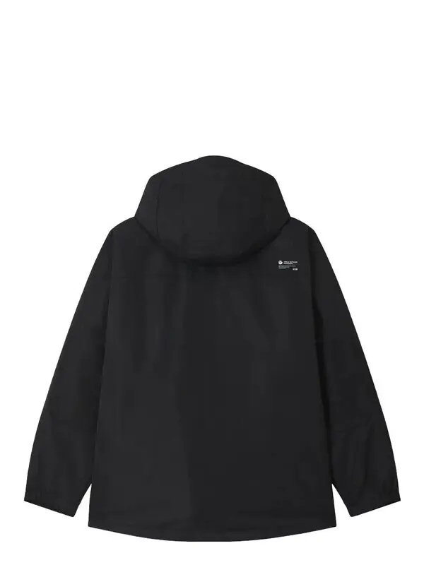 Izzue Hooded Logo-patch Jacket - Black