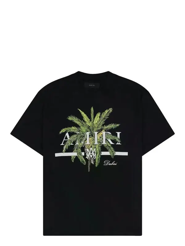 Amiri Palm Tree-print T-shirt - Black