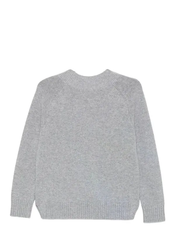 PUROTATTO Raglan-sleeve Ribbed-trim Sweater - Grey