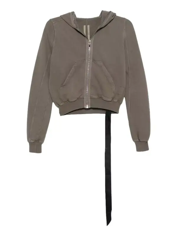 Rick Owens Gimp Zip-up Cropped Hoodie - Grey