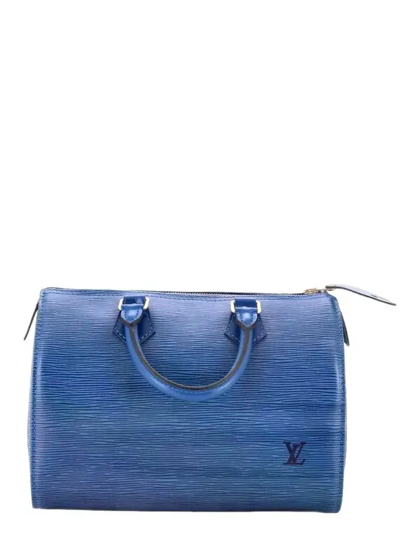 LOUIS VUITTON Speedy Handbag Epi Leather 25 Satchel - Blue