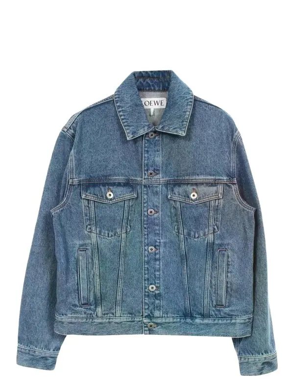 Loewe 2010s Anagram Denim Jacket - Blue