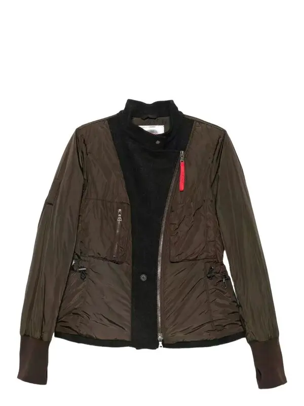 Prada 1990s Panelled Zip-up Jacket - Brown