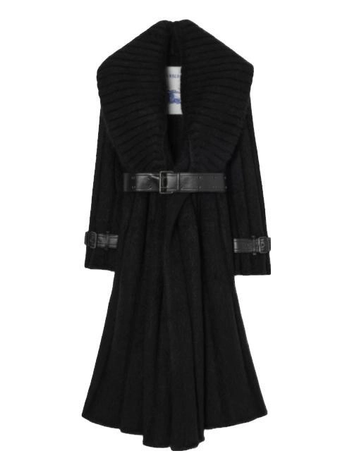 Burberry Wool Mohair Silk Coat - Black