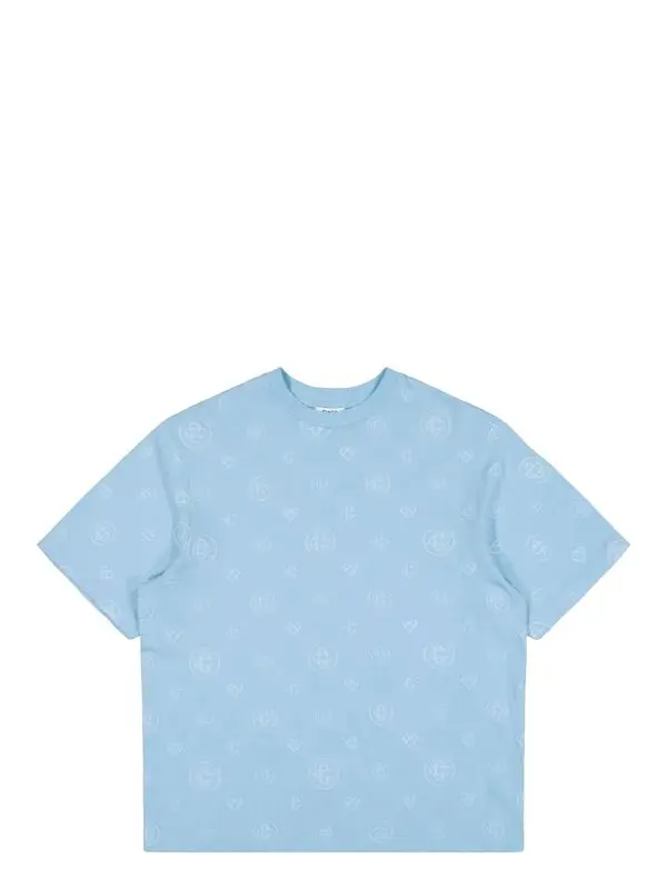 Casablanca All Over Printed Short Sleeve T-shirt - Light Blue