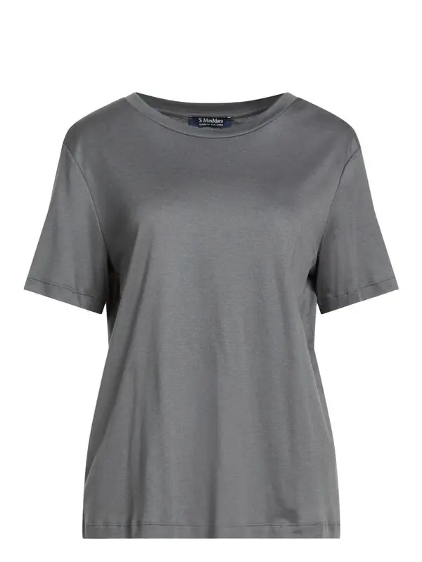 Max Mara Basic Solid-color T-shirt - Grey