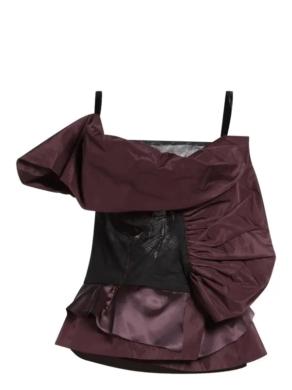 MAISON MARGIELA Ruched Top - Red
