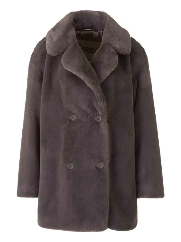 Herno Short-haired Coat - Charcoal-grey