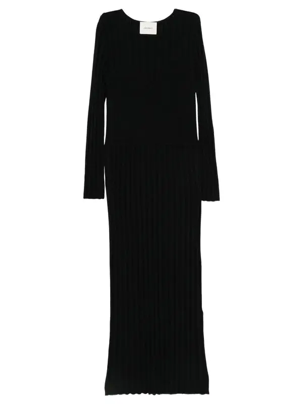 LISA YANG Long-sleeved Knit Dress - Black