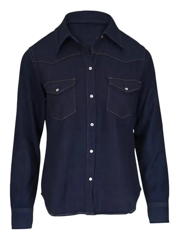 NILI LOTAN Long-sleeve Shirt With A Chest Pocket - Black