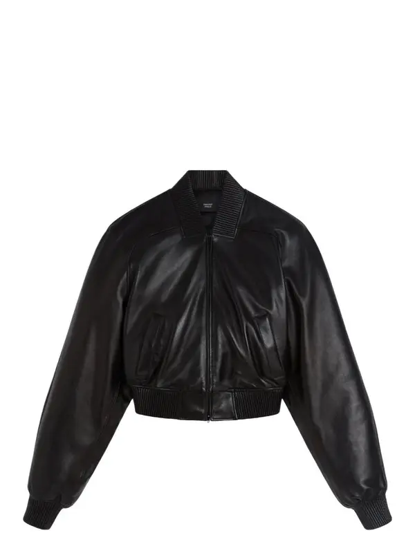 Phoebe Philo Pilot Leather Jacket - Black