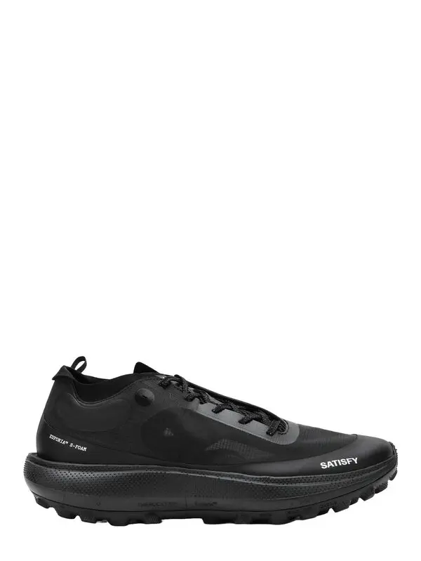Satisfy Grid Mesh Trail Running Shoes - Black