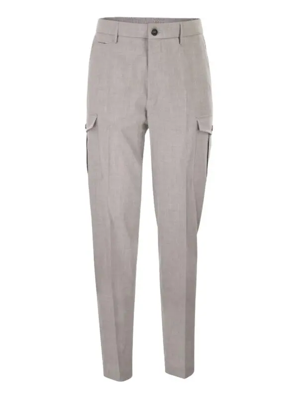 Peserico Belt-loop Utility Casual Trousers - Grey