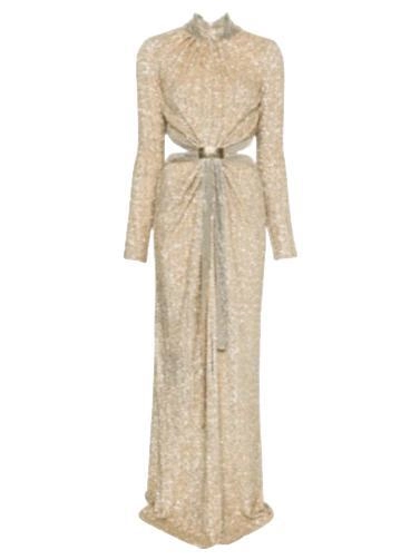 Rabanne Long-sleeved Dress - Gold