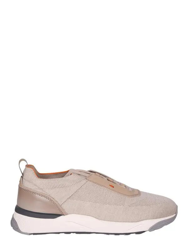 Santoni Knit Slip-on Sneakers - Beige