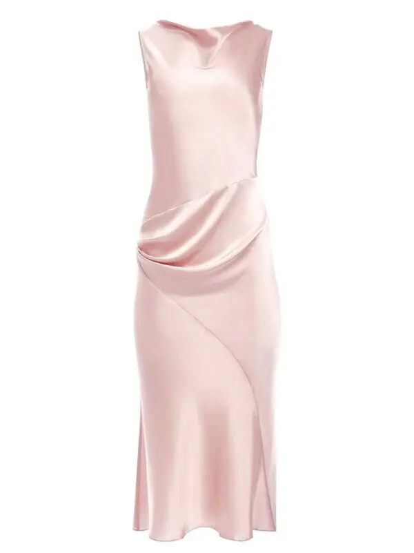 Nina Ricci Asymmetrical Draped Midi Dress - No