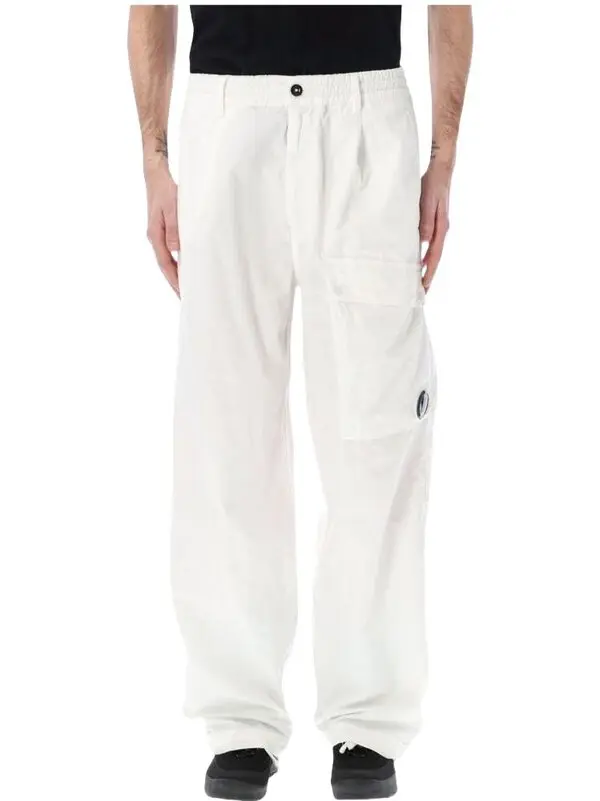 C.P. COMPANY Button-detail Casual Trousers - White