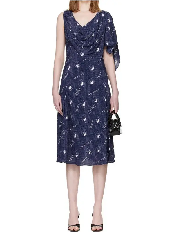 Sandy Liang Sonata Dress - Navy Multi