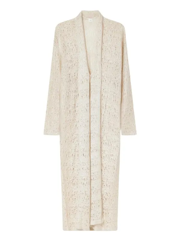 RUOHAN Evora Draped Open-knit Cardigan - Neutrals